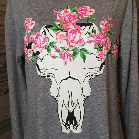 Tops | Lida Collection Cow Skull Tunic | Poshmark